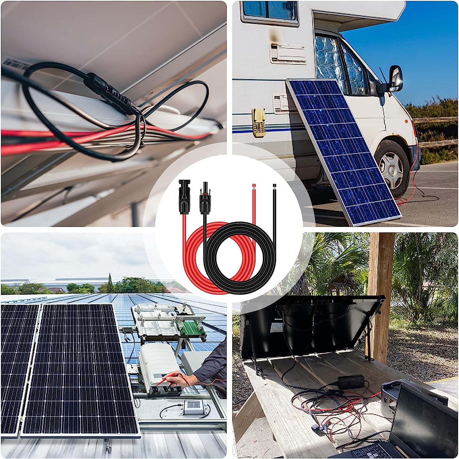 iGreely Solar Panel Extension Cable - 10 Feet 10AWG(6mm²) Solar ...