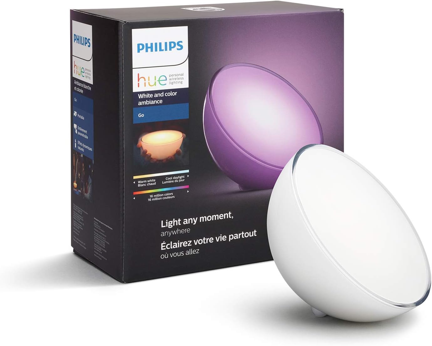 Philips Hue Go White and Color Portable Dimmable LED Smart Light Table ...