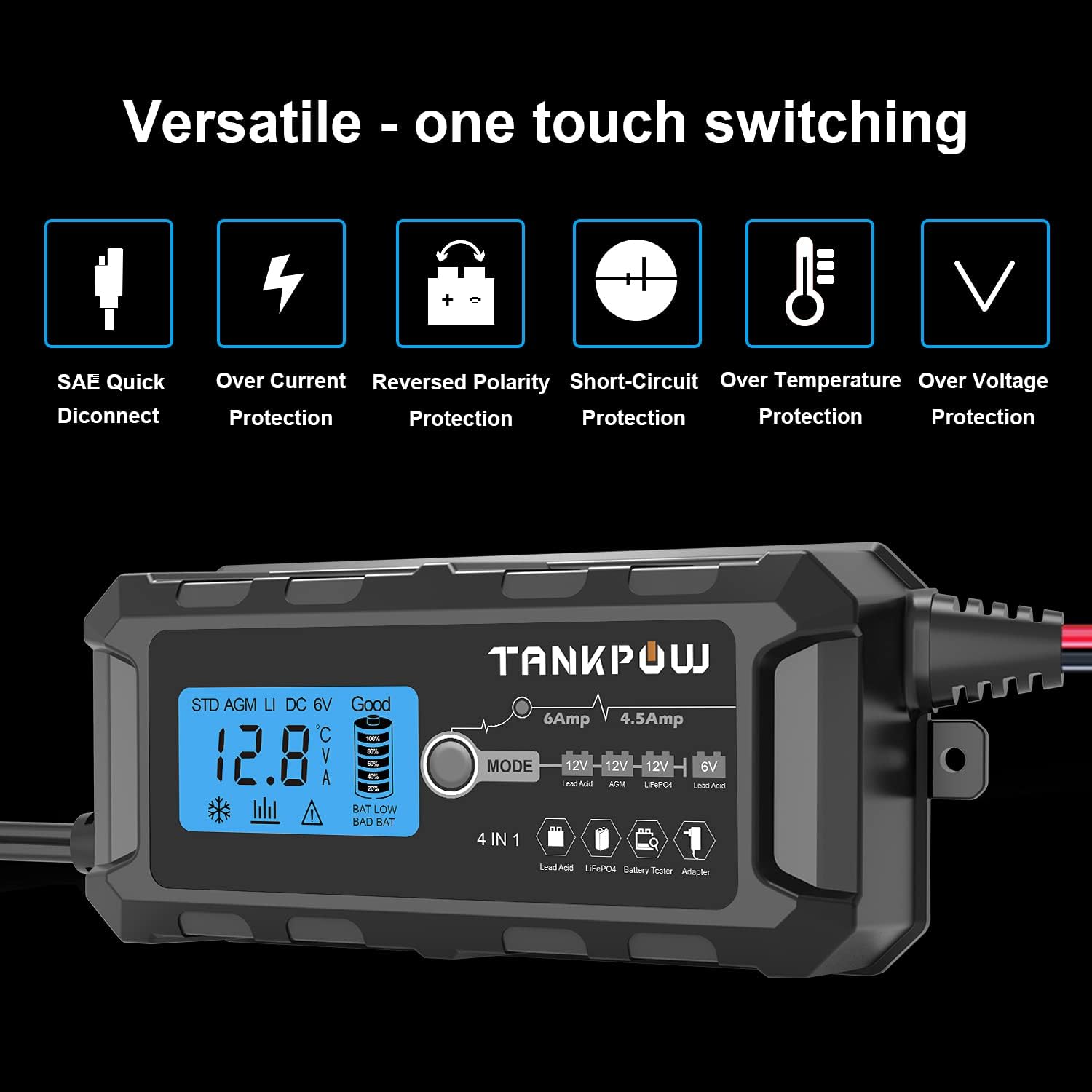 TANKPOW 6-Amp Battery Charger Review - Solar Generators