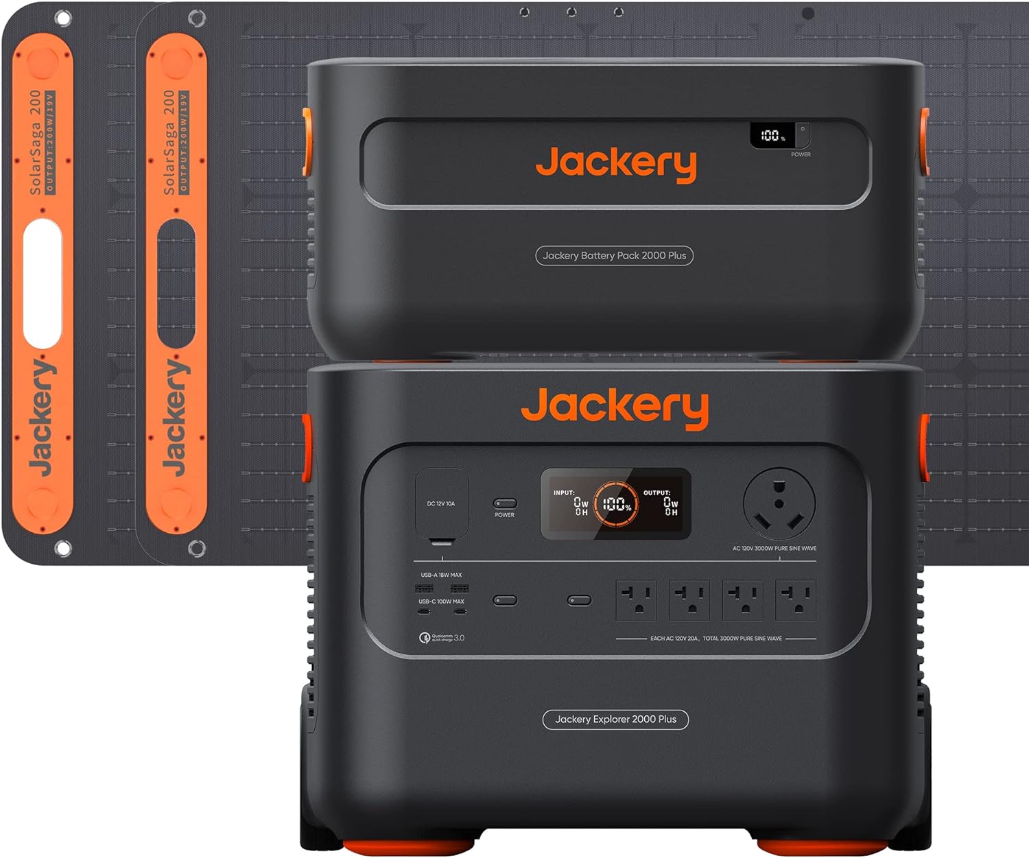 Jackery Solar Generator 4000 Kit, Explorer 2000 Plus with PackPlus ...