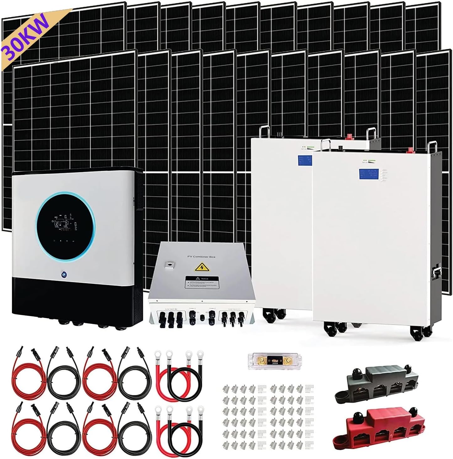 Brandname 30KW Off Grid Solar System Complete Kit - Solar Generators