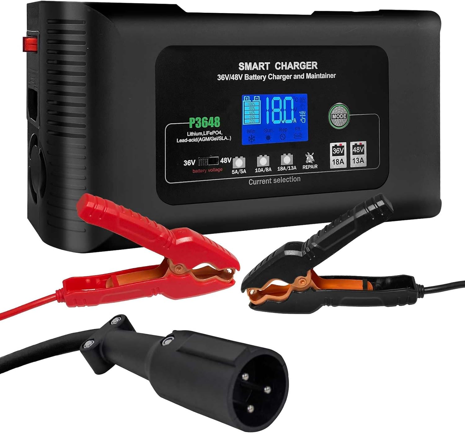 Club Car 18Amp Smart Charger Trickle Battery Charger Maintainer, 36V ...